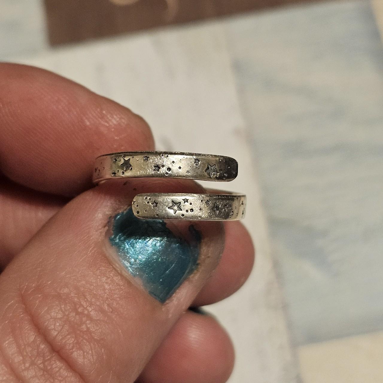 Sterling silver 925 star ring size 8.75 - Depop