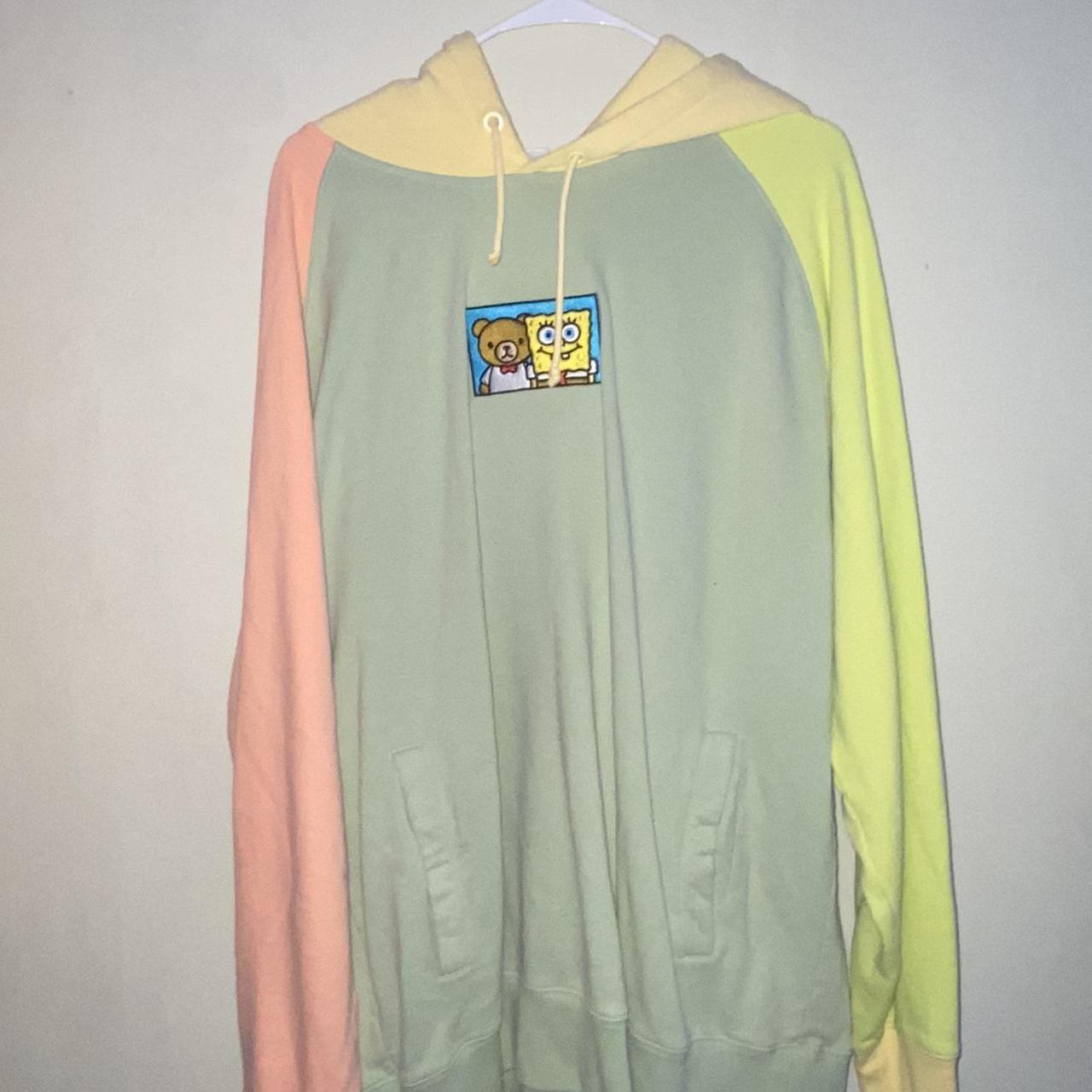 Teddy Fresh X Spongebob 2020 Colorblock Hoodie Sz... - Depop