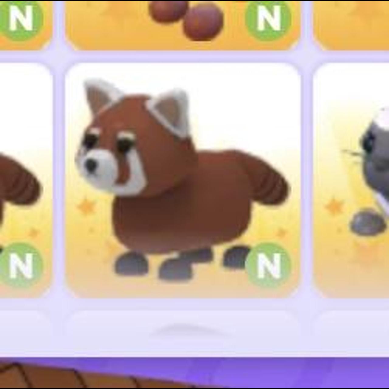 Adopt me neon red panda ! In game virtual pet!! No... - Depop