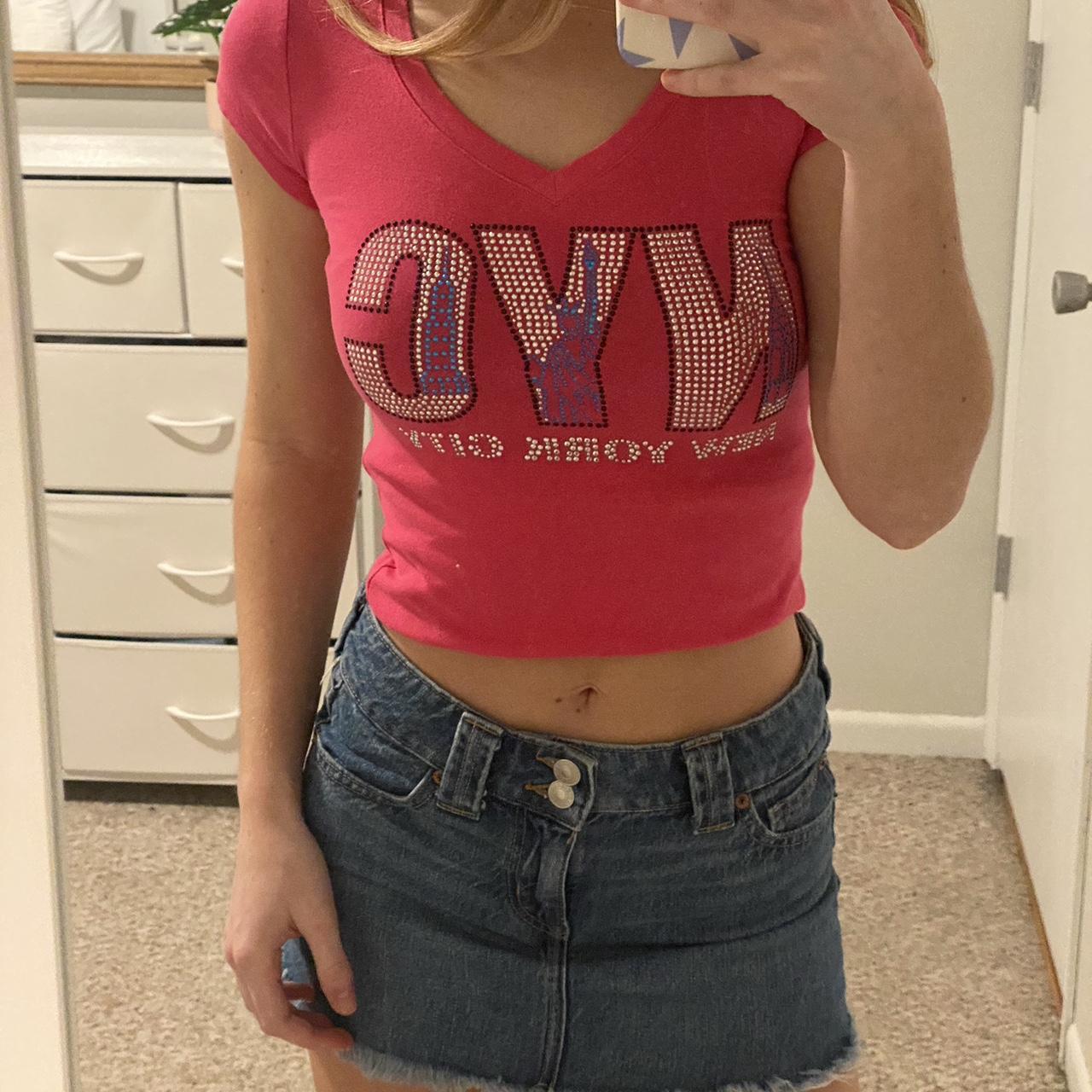 Vintage pink y2k new york city shirt. - Depop