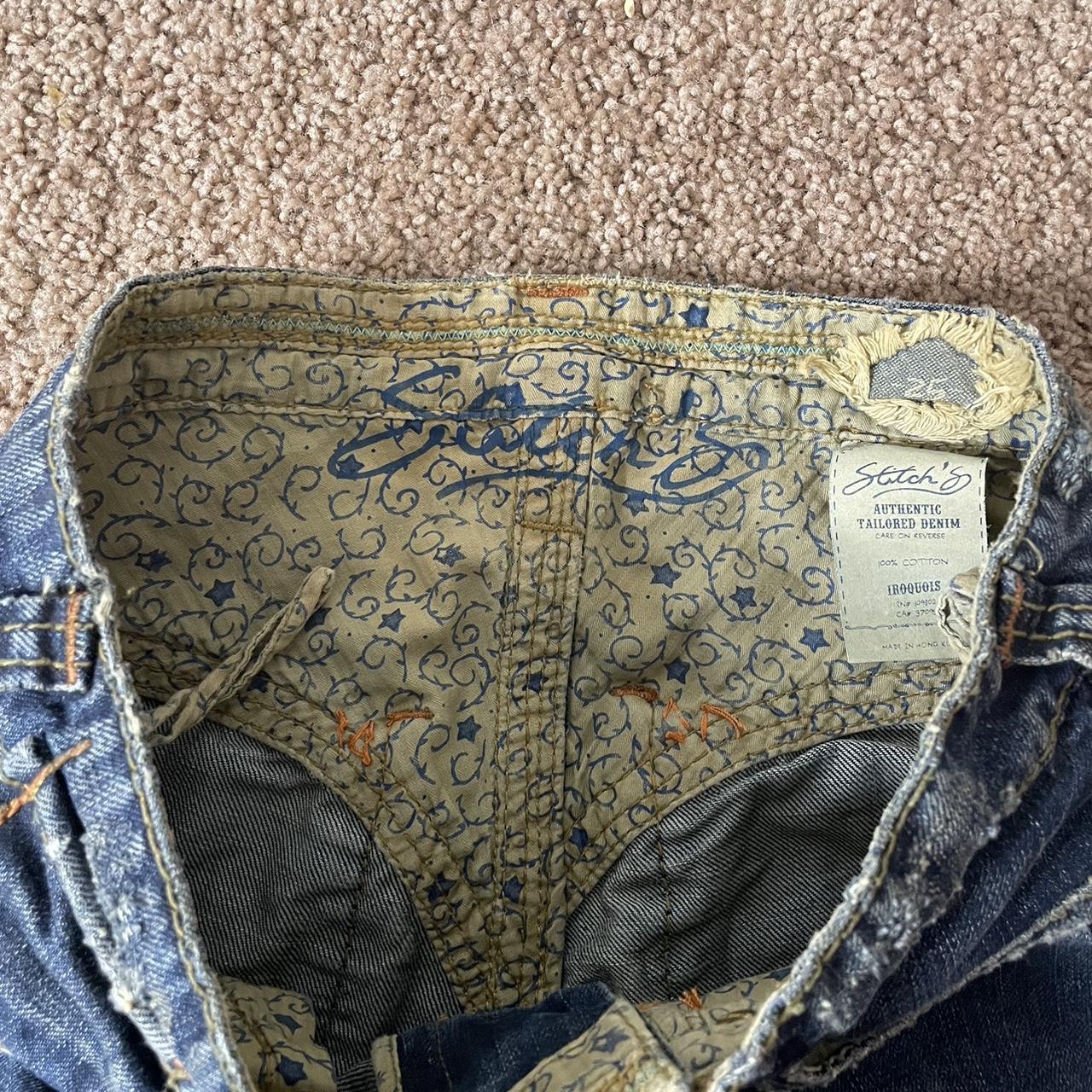 Stitches Women's Blue Jeans | Depop