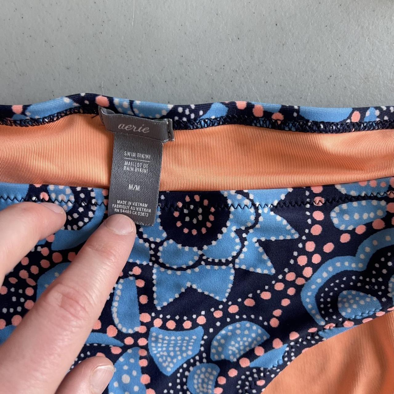 Aerie Women's Navy and Orange Bikinis-and-tankini-sets | Depop