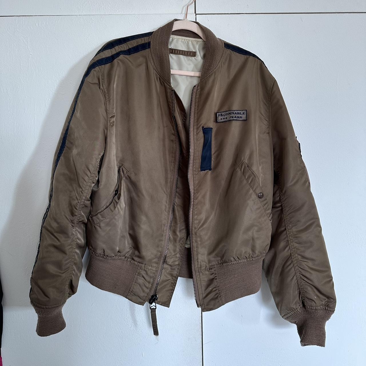 VINTAGE FACONNABLE JEANS BOMBER JACKET IN PERFECT... - Depop