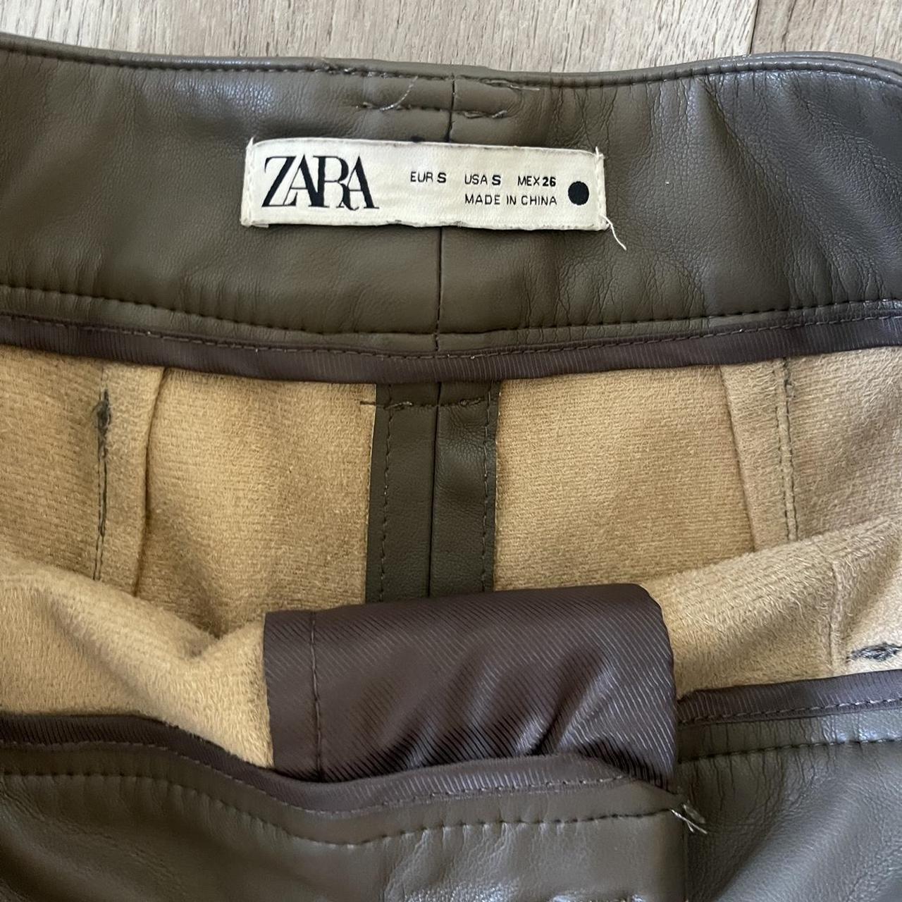 Zara Full Length Faux Leather Pants #zara... - Depop