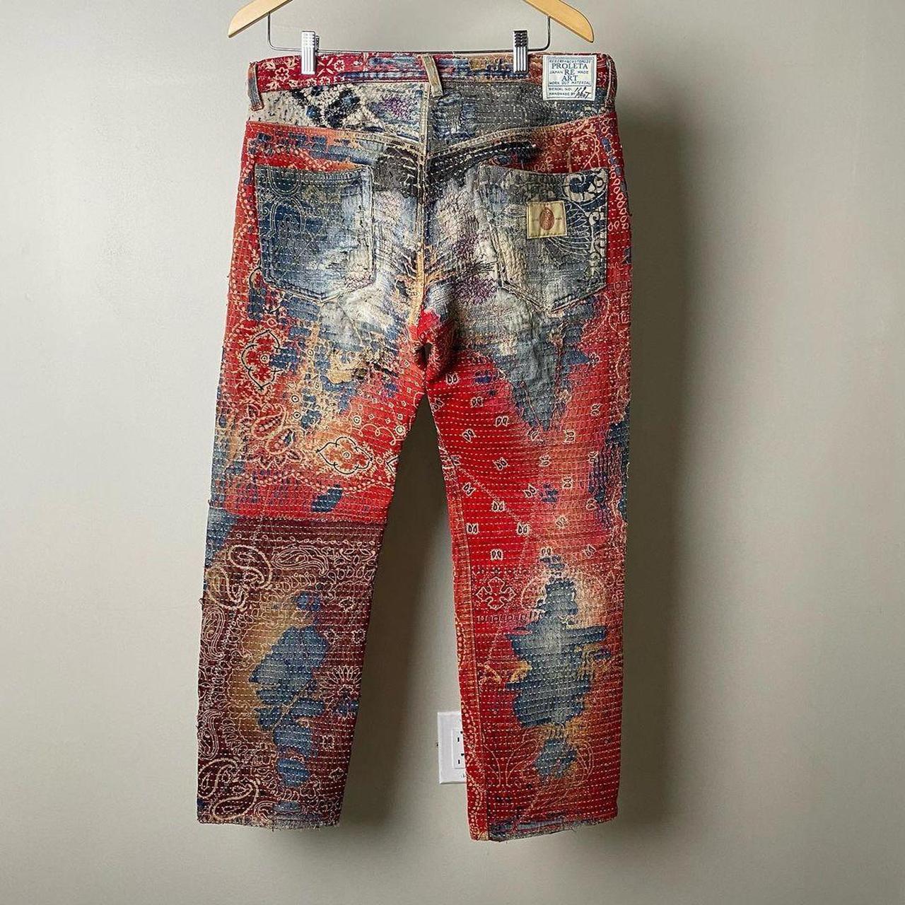 Proleta Re Art Patchwork Boro Denim Jeans Serial... - Depop