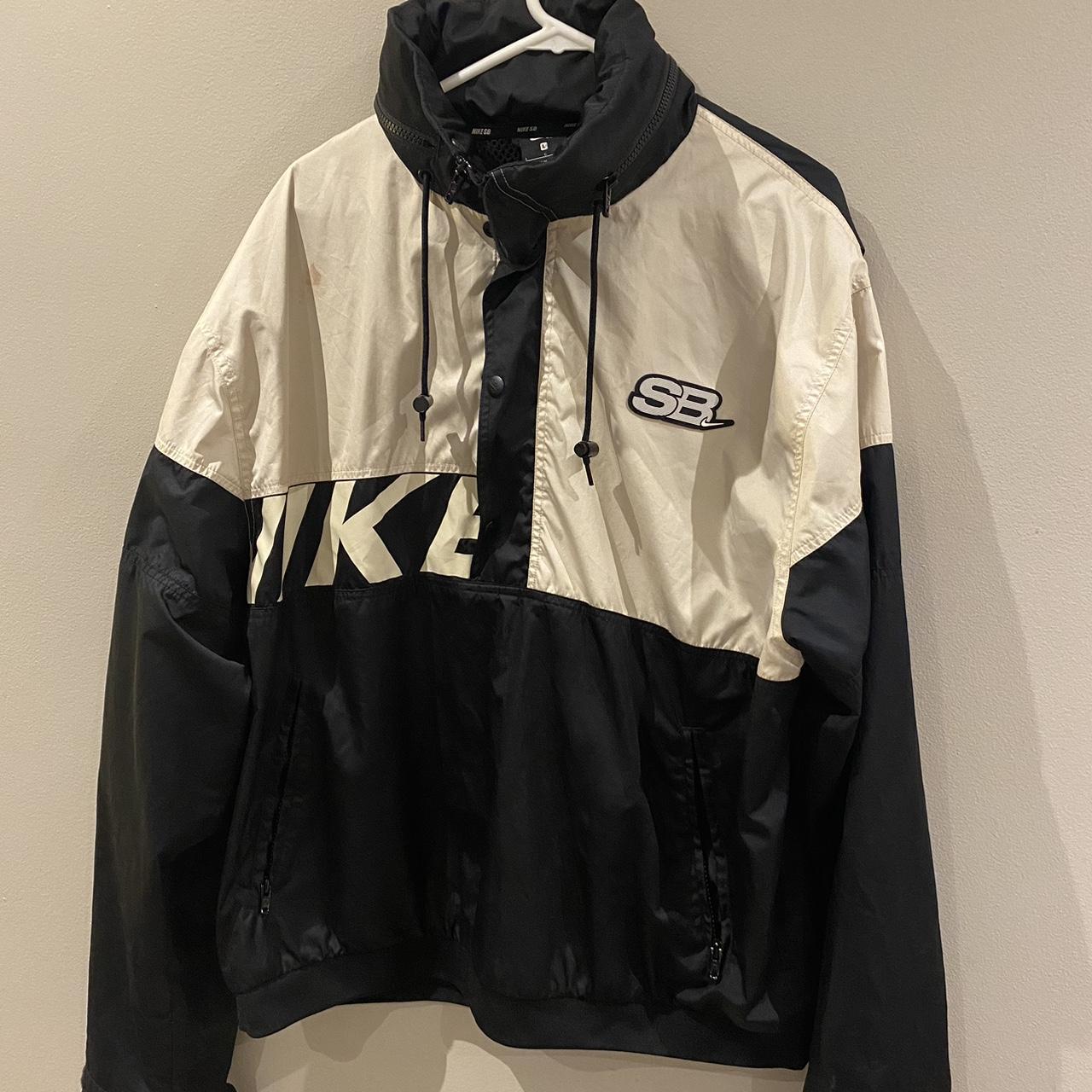 Nike SB black and cream jacket - Depop