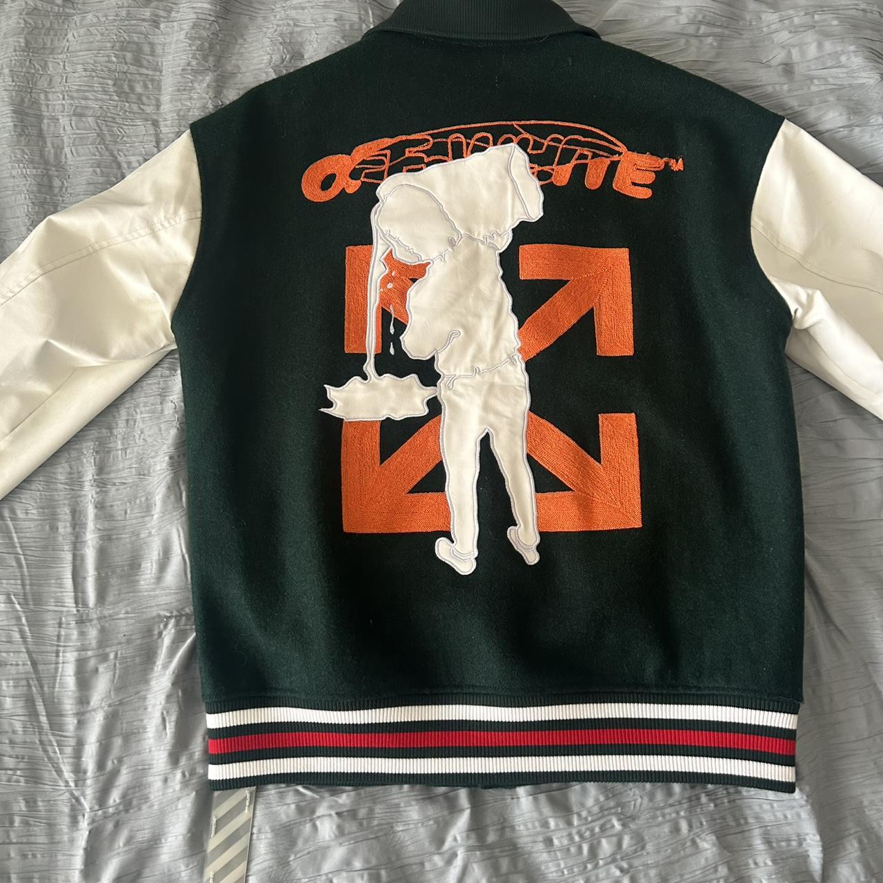 Off-White Varsity Jacket Size Large - Depop
