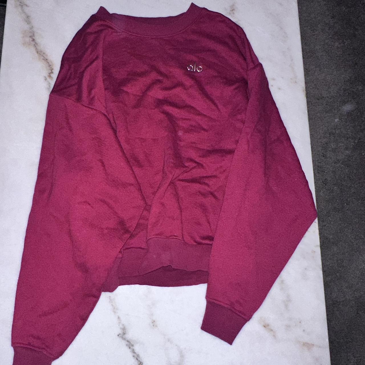 Alo Women's Red Jumper | Depop