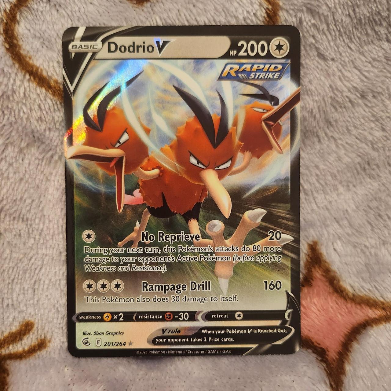 Pokémon TCG Dodrio V Fusion Strike 201/264 Holo... - Depop