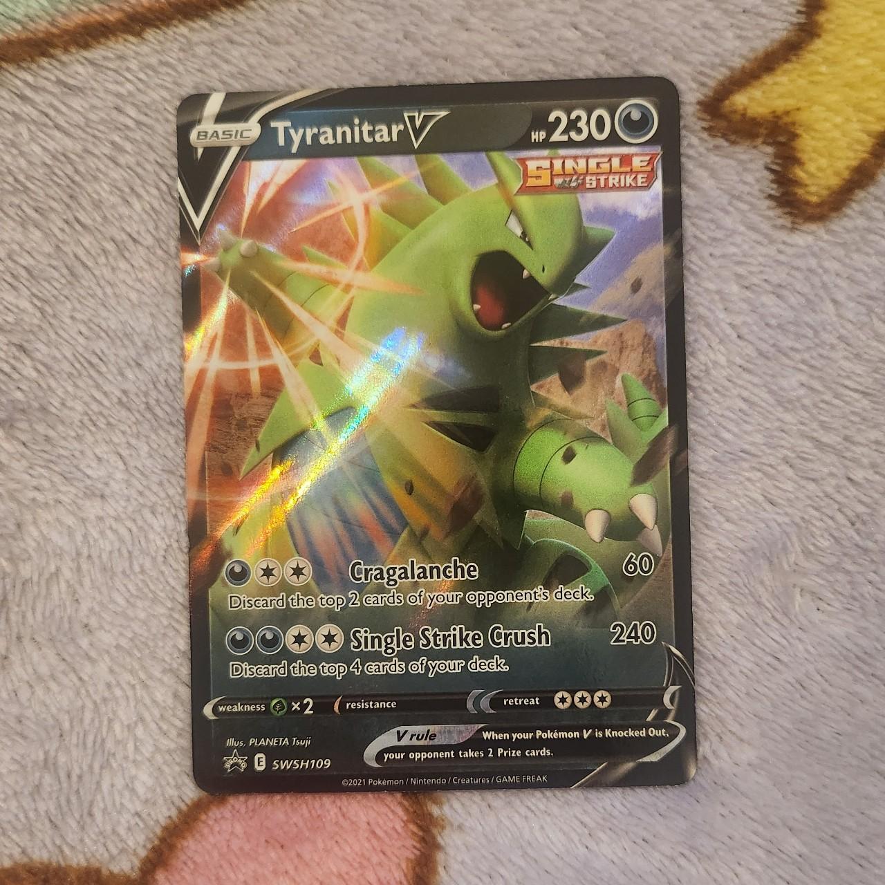 Tyranitar V - SWSH109 - Pokemon SWSH Black Star... - Depop