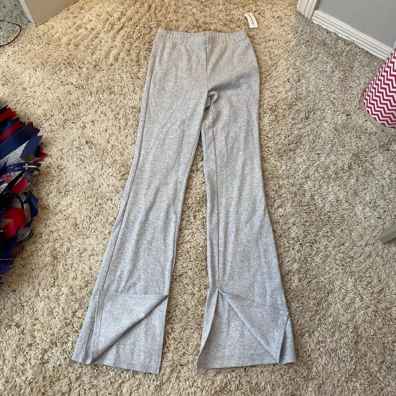 Cute pacsun ribbed flared leggings with slits! Size... - Depop