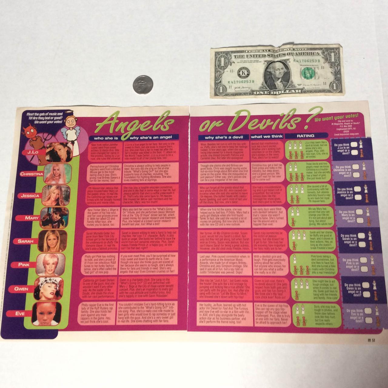 Vintage late 1990s Early 2000s Y2K Magazine Picture... - Depop