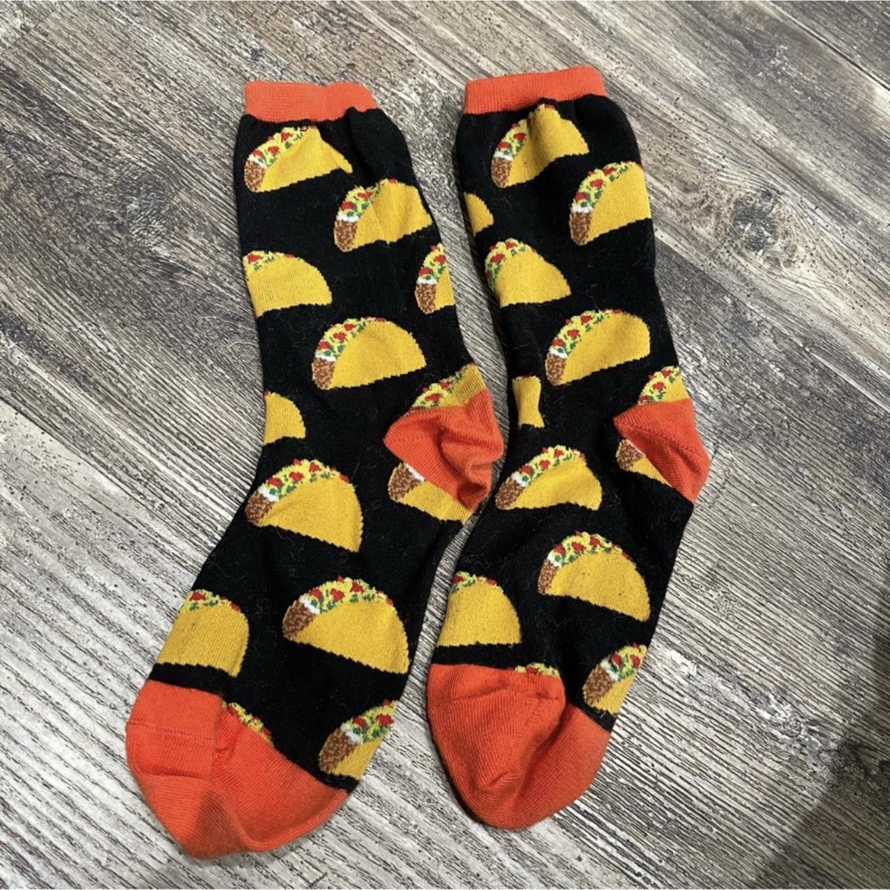 BLACK TACO SOCKS – NOVELTY SOCKS - SOCKSMITH... - Depop