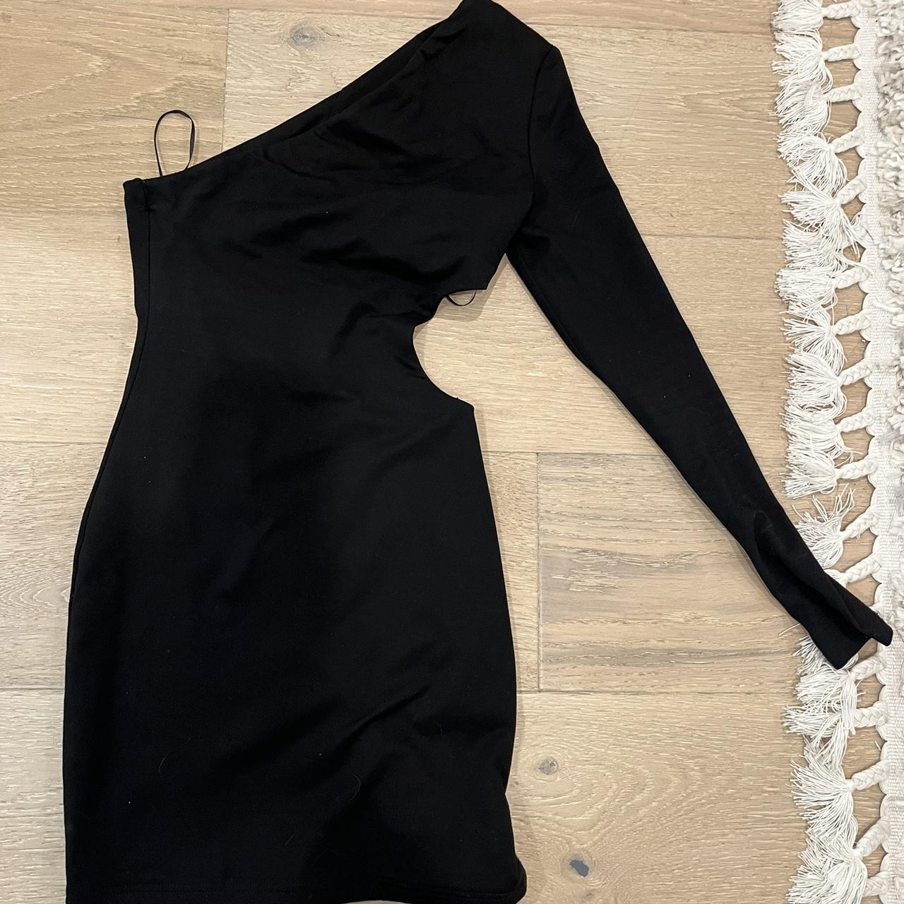 superdown one shoulder mini dress black “katie cut... - Depop