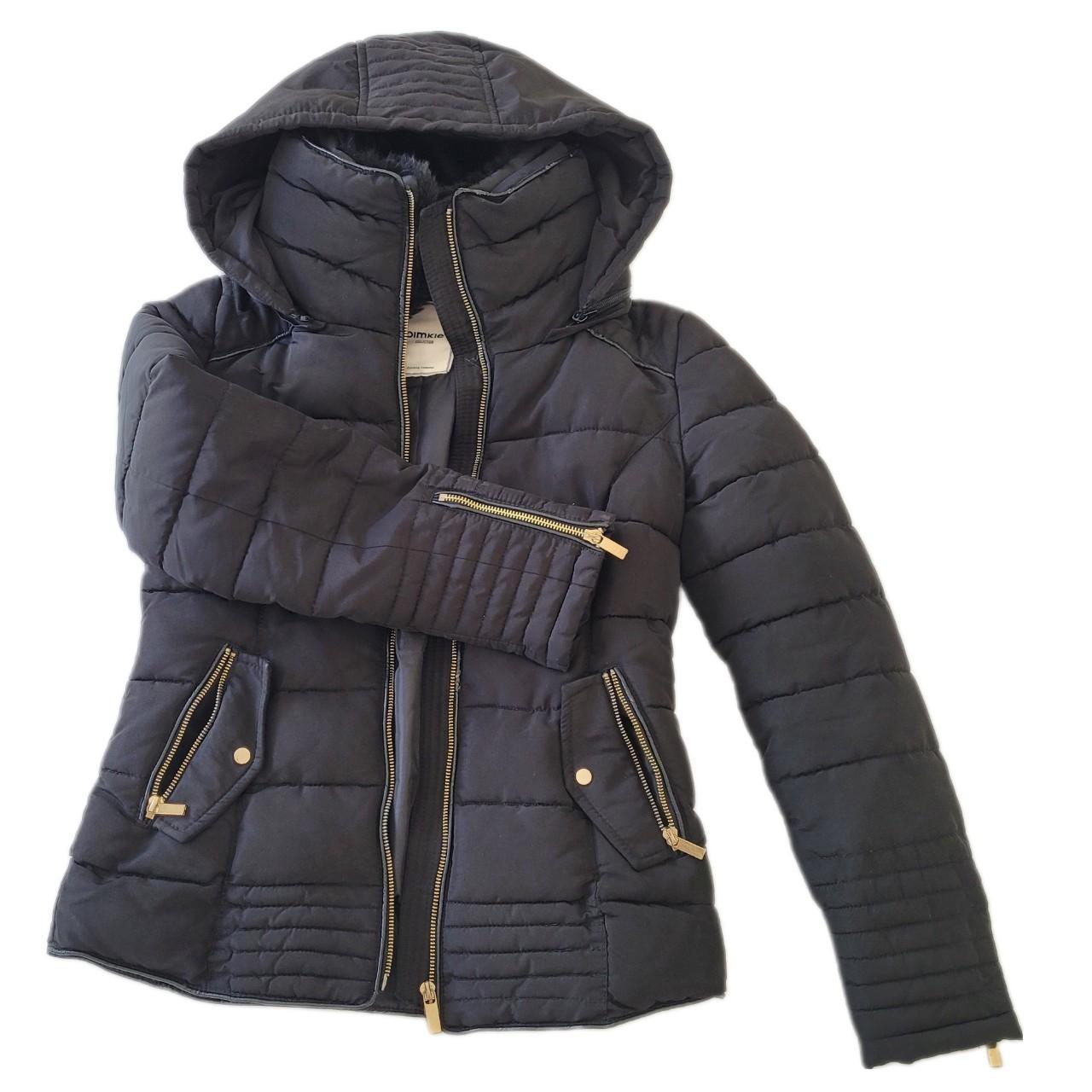 Black Pimkie Puffer Jacket Gold zip & button... | Depop