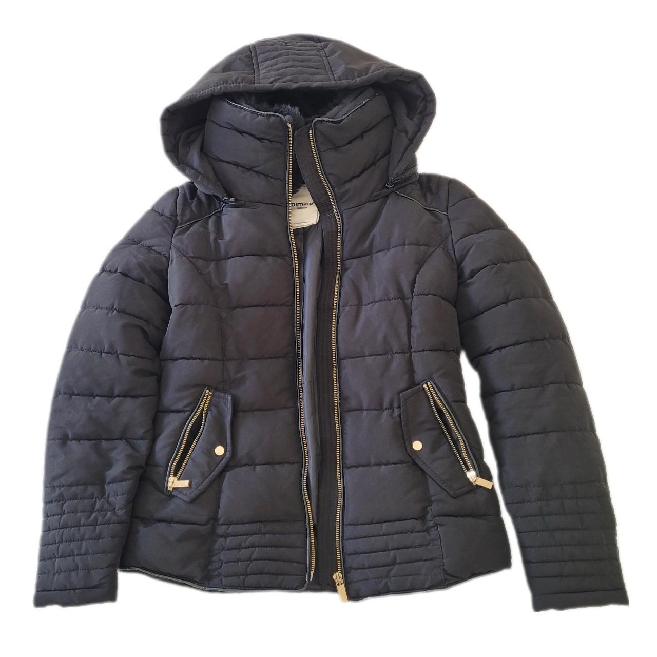 Black Pimkie Puffer Jacket Gold zip & button... | Depop