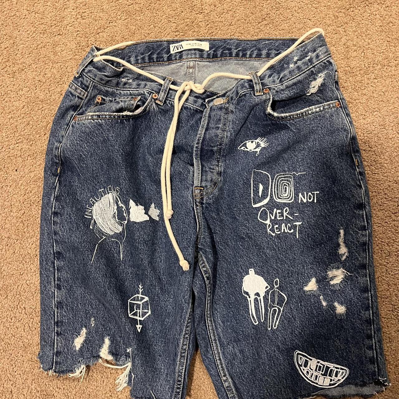 Custom jorts I’m a 32 and these have a nice baggy fit - Depop