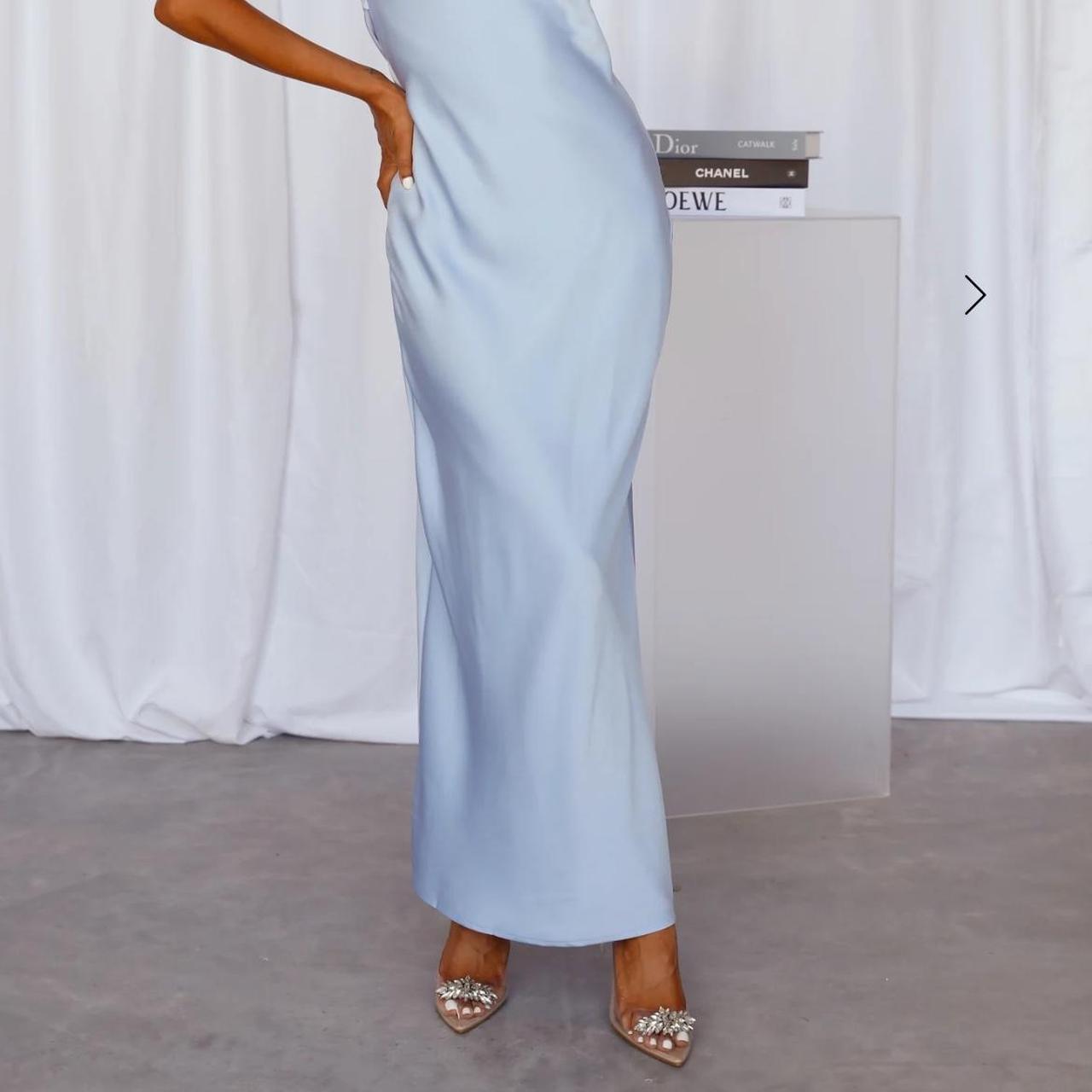 Long silk maxi dress only worn once. Very good brand... | Depop