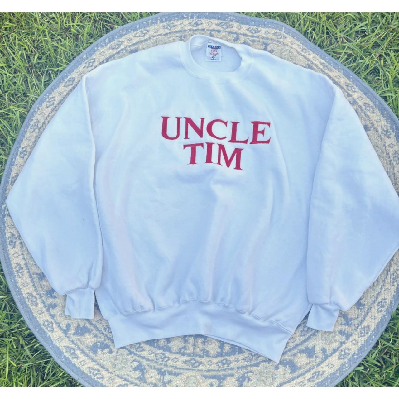 Vintage Jerzees Super Sweats UNCLE TIM embroidered... - Depop