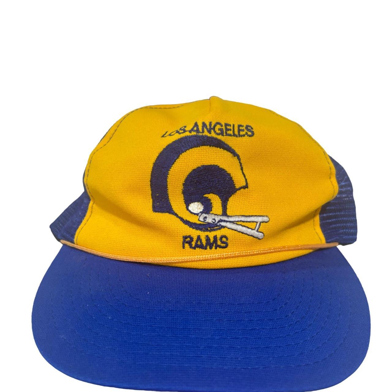 Vintage Los Angeles Rams Snapback Trucker Hat NFL... | Depop