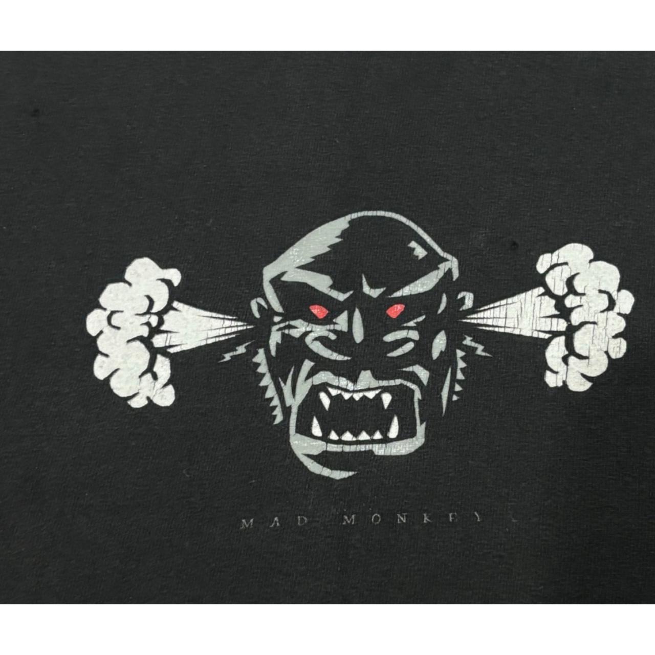 Mad Monkey y2k grunge punk bold stitch distressed... - Depop