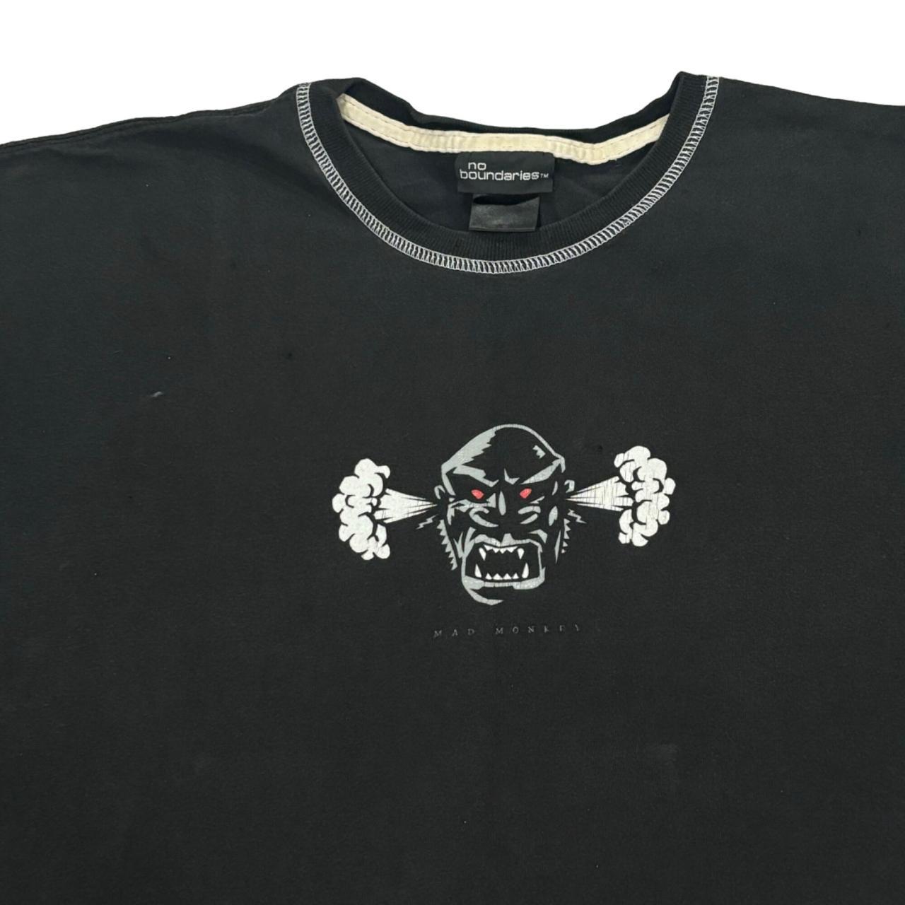 Mad Monkey y2k grunge punk bold stitch distressed... - Depop