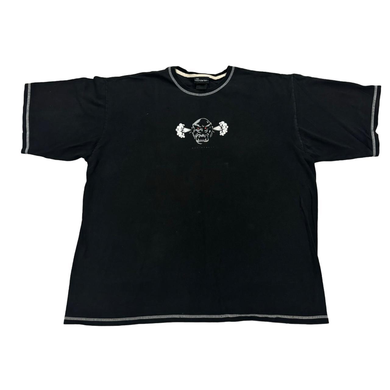 Mad Monkey y2k grunge punk bold stitch distressed... - Depop