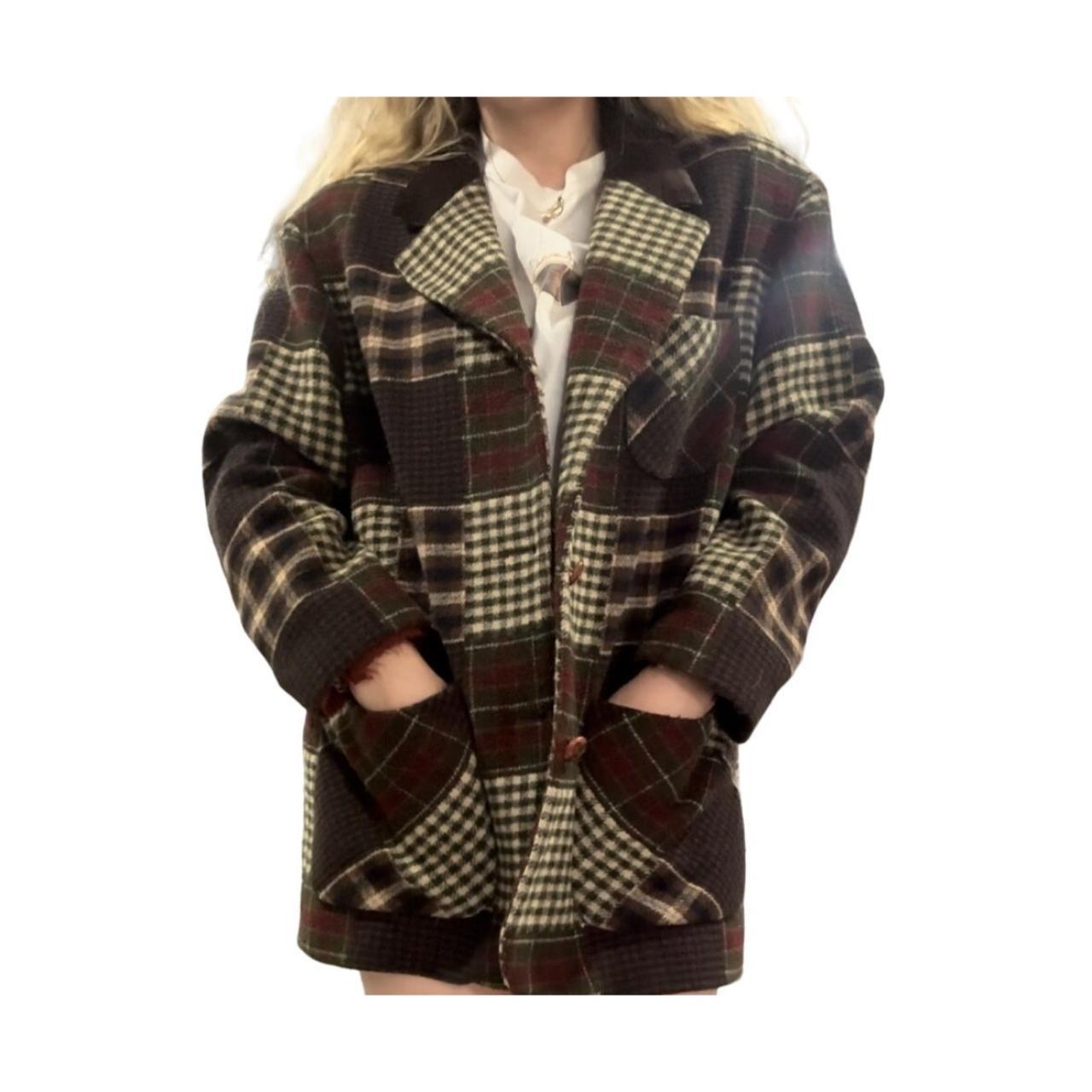 Vintage J.L. Colebrook Patchwork Wool Jacket... - Depop