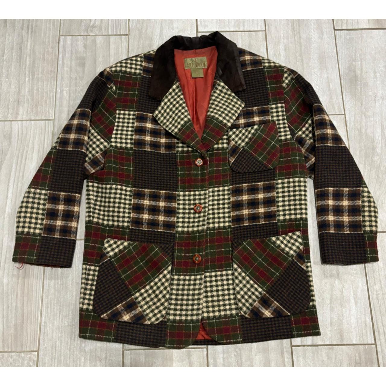 Vintage J.L. Colebrook Patchwork Wool Jacket... - Depop