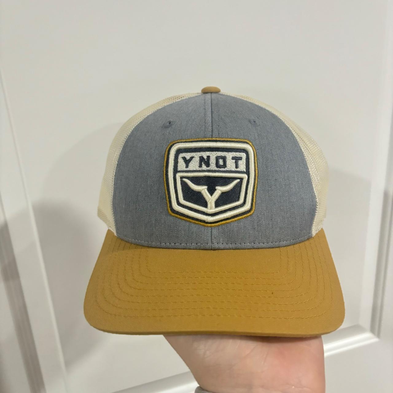 YNOT Hat Ranch Farm Rodeo lifestyle Grey/Yellow... - Depop