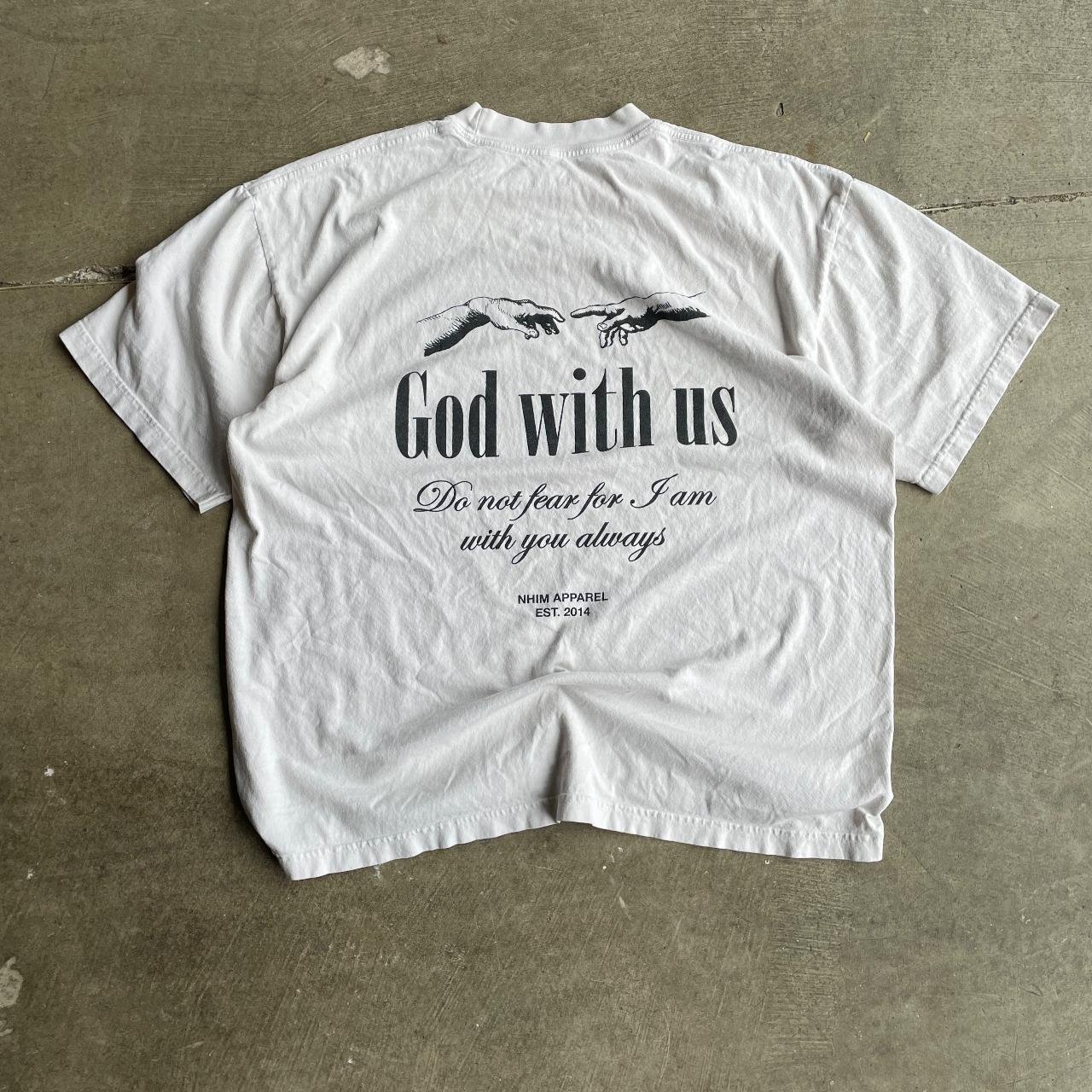 y2k Jesus Tee God With Us Emmanuel Size L... - Depop