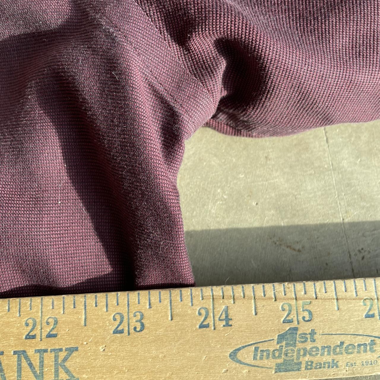 Maroon cropped boxy button up Measurements in... | Depop