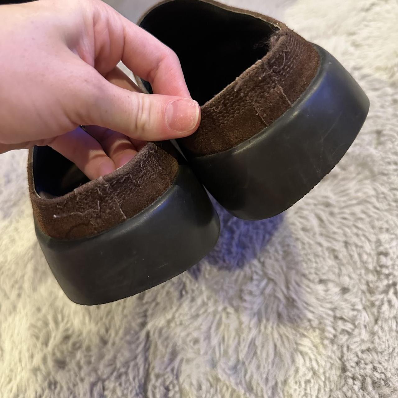 Birkenstock Tatami Brown Suede Slip On Clogs Shoes... - Depop