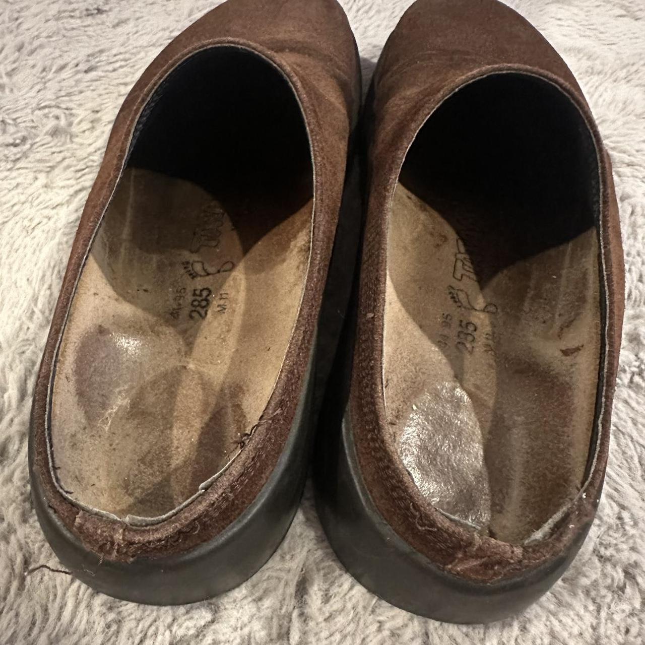 Birkenstock Tatami Brown Suede Slip On Clogs Shoes... - Depop