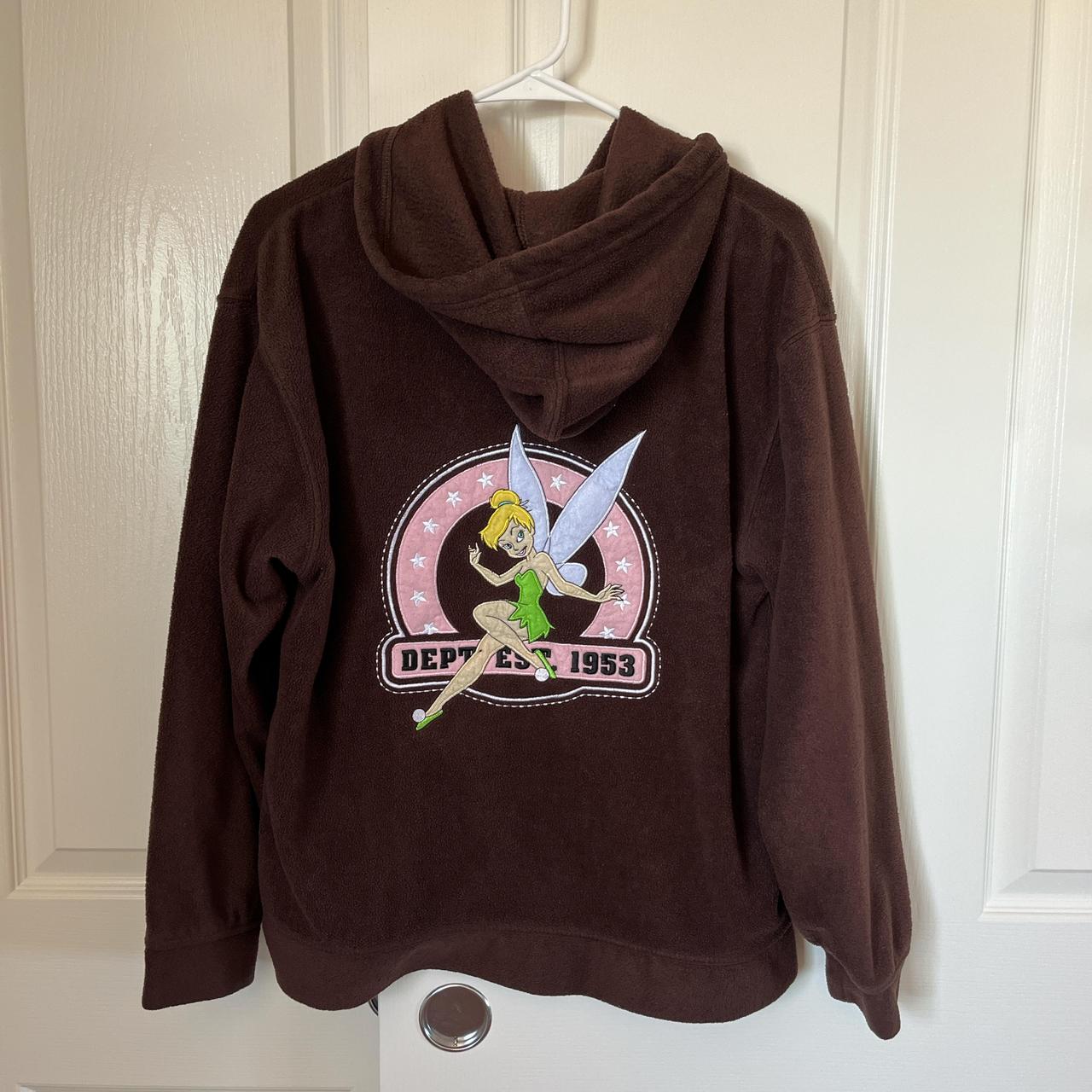Brown Disney TinkerBell zip up! 🧚‍♀️ size large ... - Depop