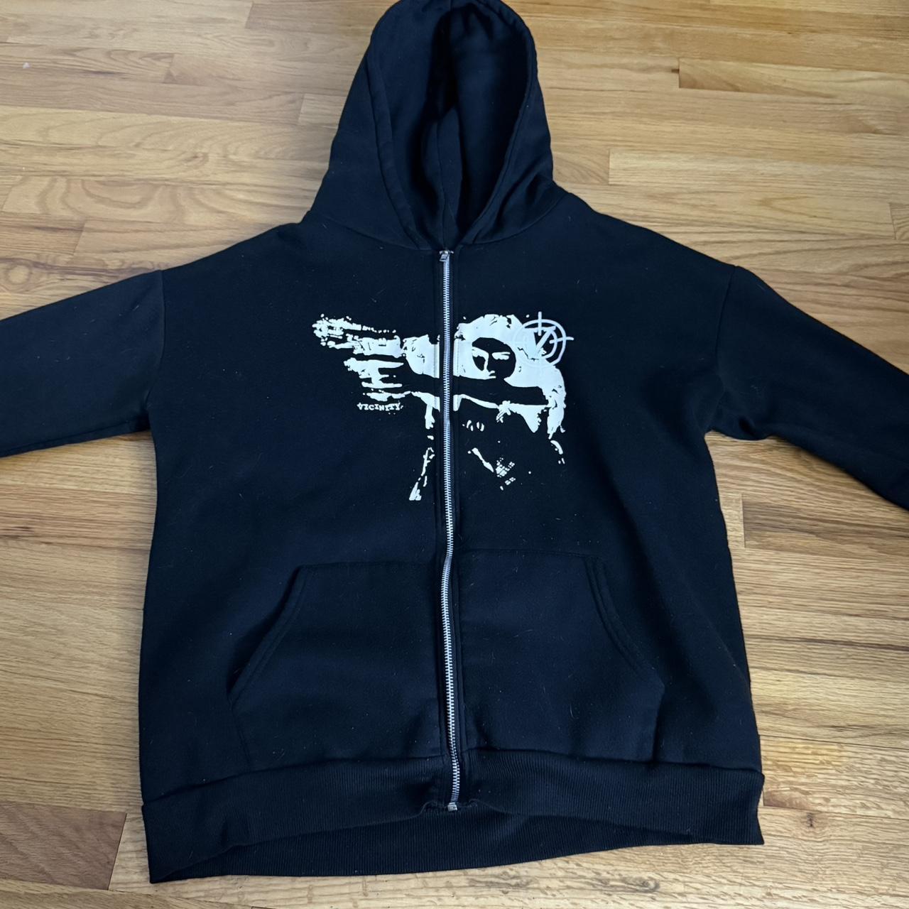 Vicinity girl with gun zip up hoodie | Depop