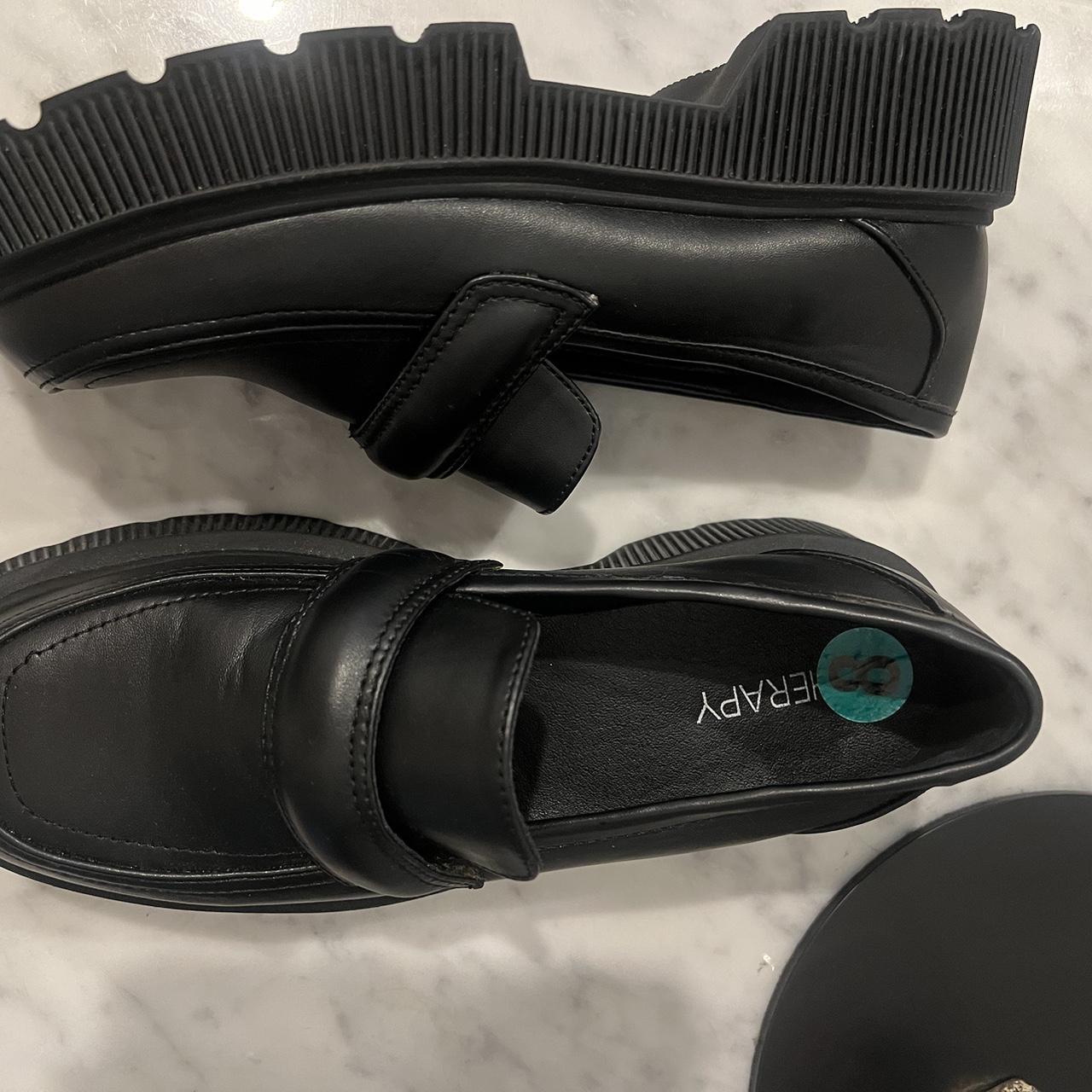 Therapy chunky black loafers! Goth cyberpunk style.... - Depop