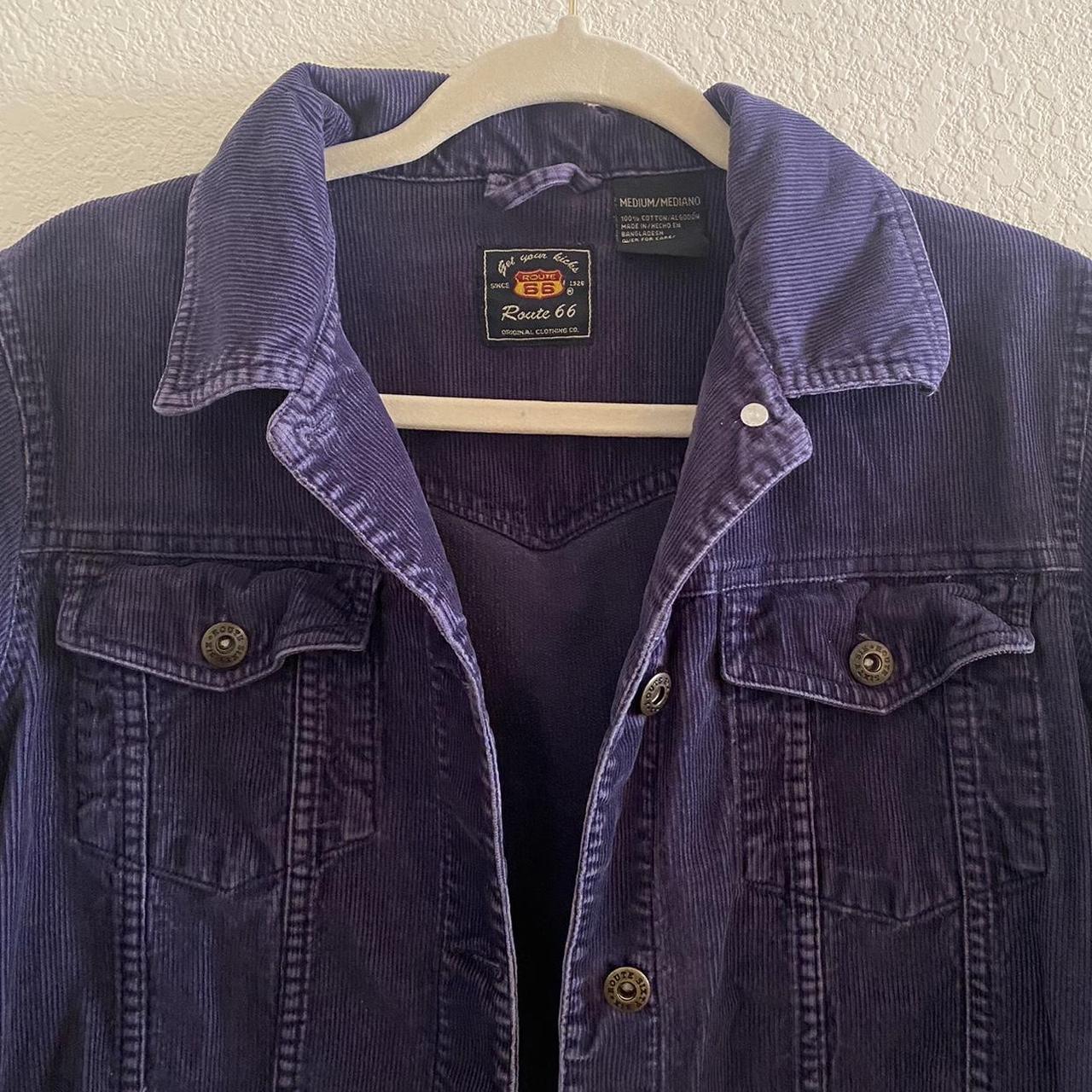Vintage Purple Corduroy Jacket Purpley blue... - Depop