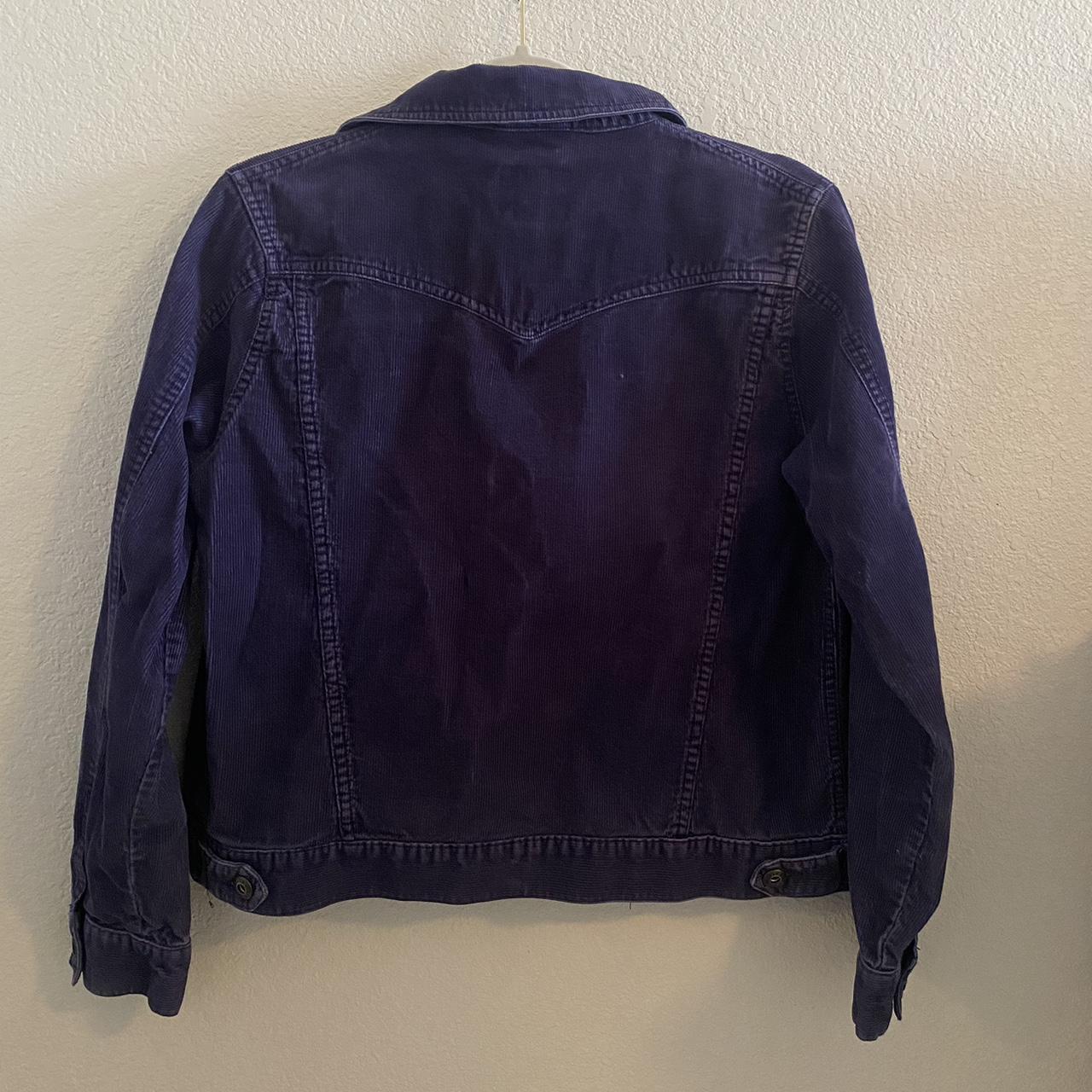 Vintage Purple Corduroy Jacket Purpley blue... - Depop