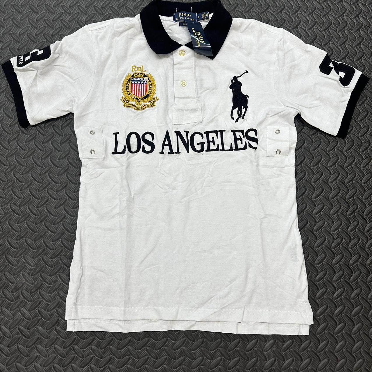 Ralph Lauren polo Los Angeles White Number 3, size... - Depop