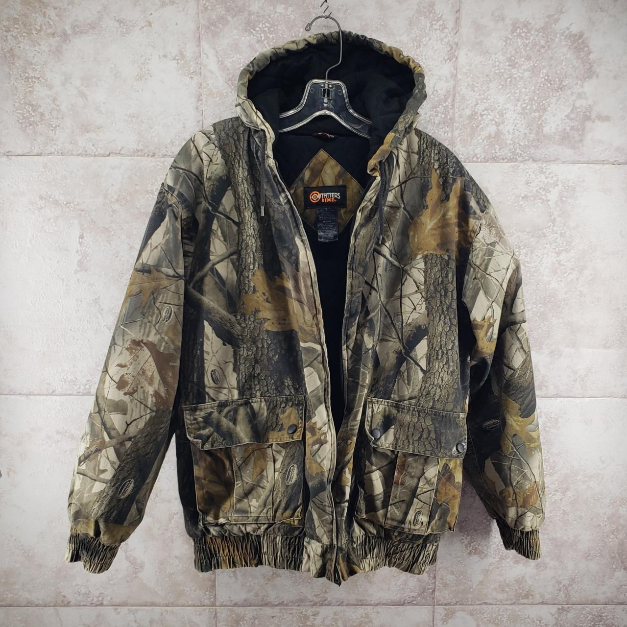 Outfitters Ridge Camo Drawstring Hooded Jacket Mens... | Depop