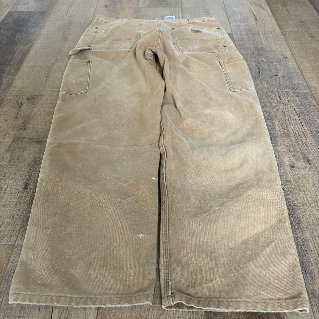 Baggy Vintage Tan Carhartt Double Knees - Size... - Depop