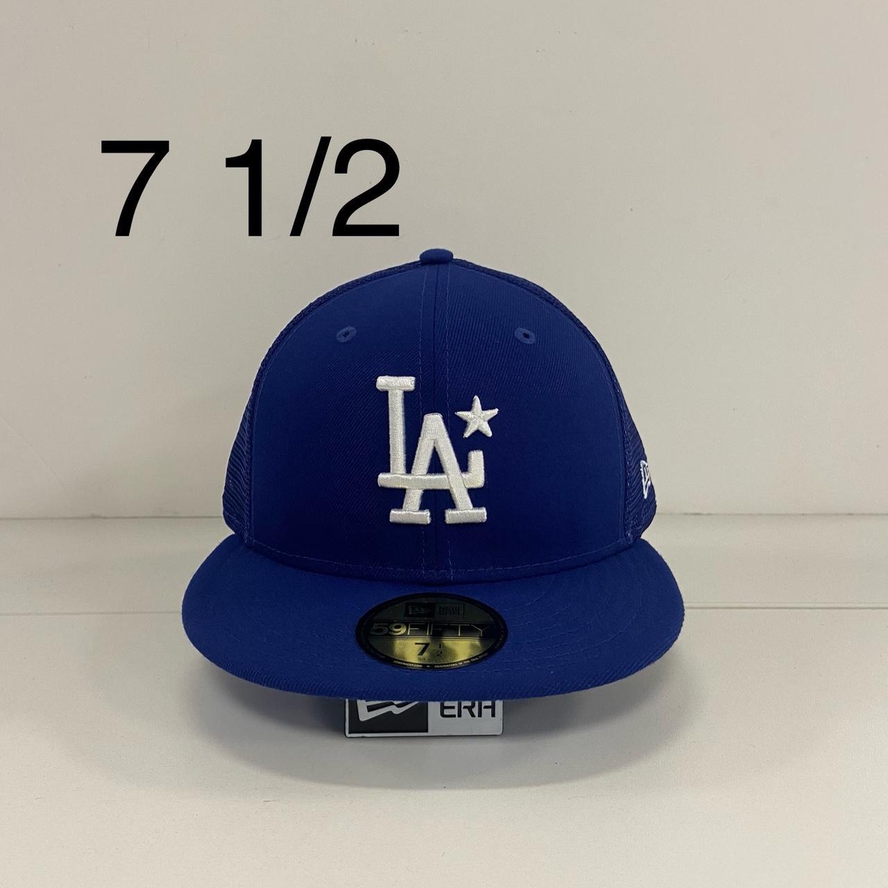 BLUE & WHITE LA DODGERS 59FIFTY. SIZE: 7... - Depop