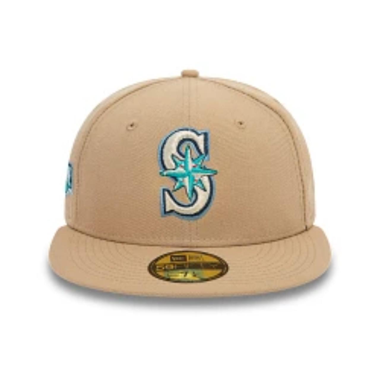 Seattle Mariners MLB Blues Beige 59FIFTY Fitted... - Depop