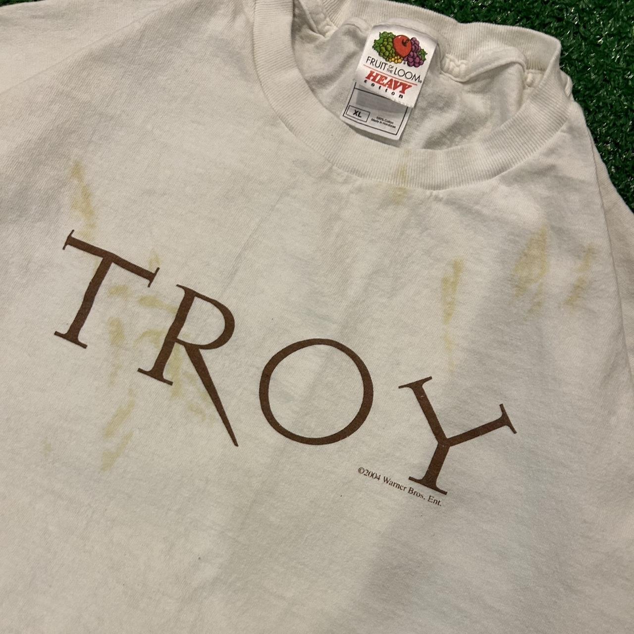 2004 Troy Movie Promo Tee. Size is XL with stains... | Depop
