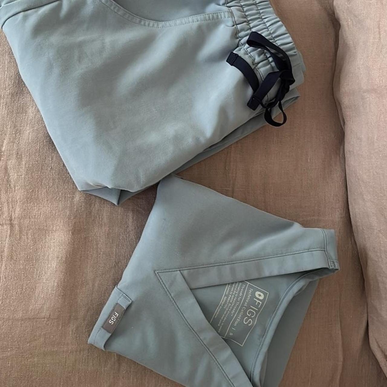 FIGS dusty blue scrub set Catarina scrub top, size... | Depop