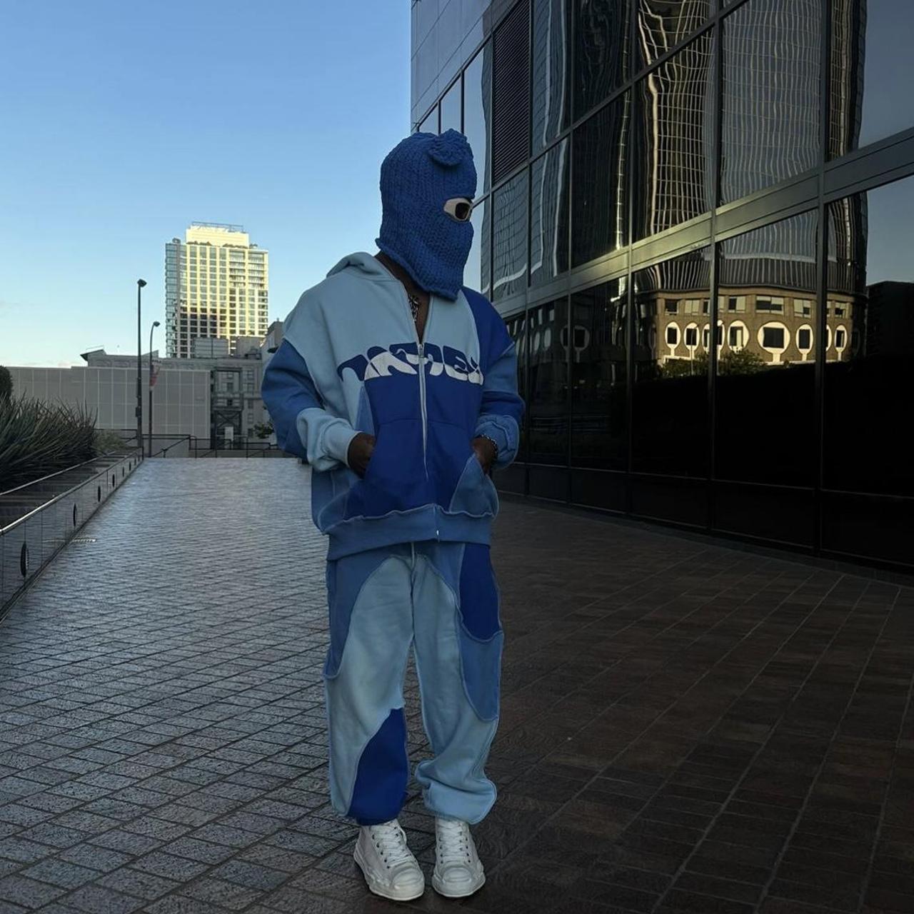 NAMED COLLECTIVE BLUE TECTONIC SWEATSUIT Worn once.... - Depop