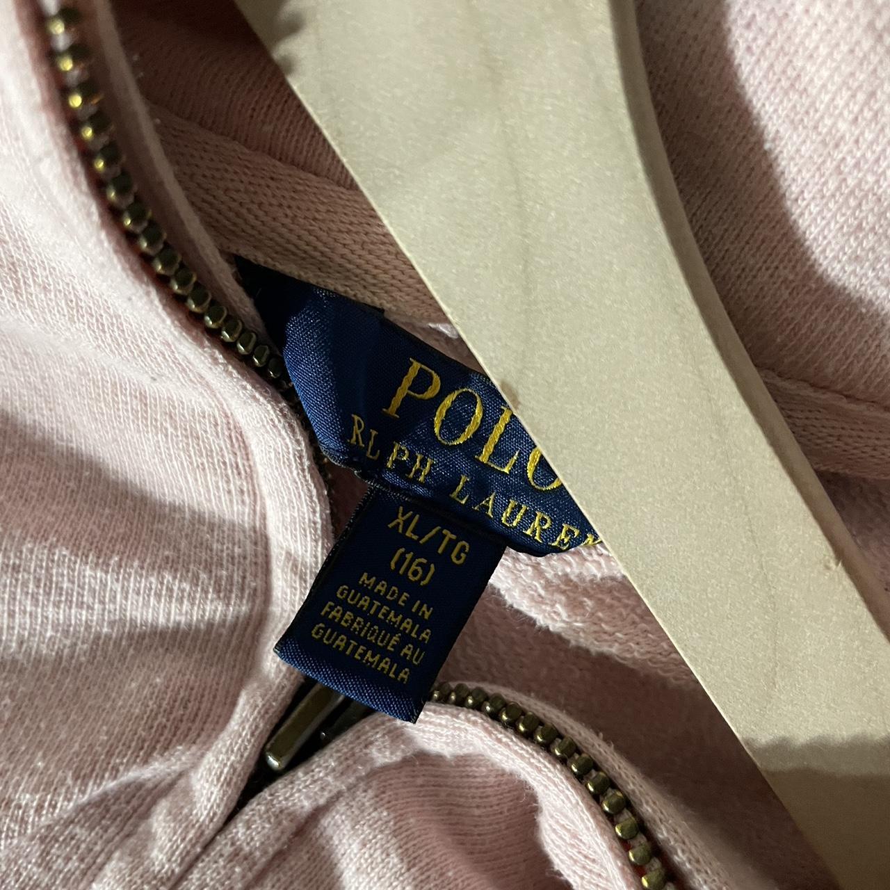 polo jacket baby pink kids size xl fits women xs - Depop