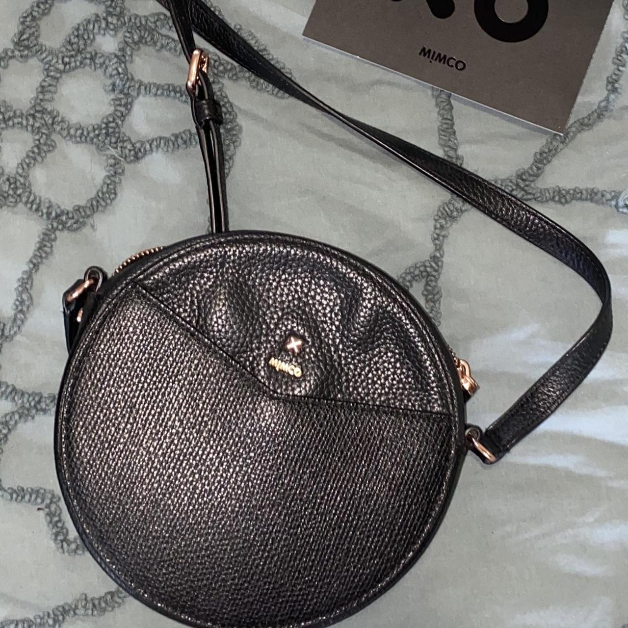 Mimco round bag (Black with rose gold... - Depop