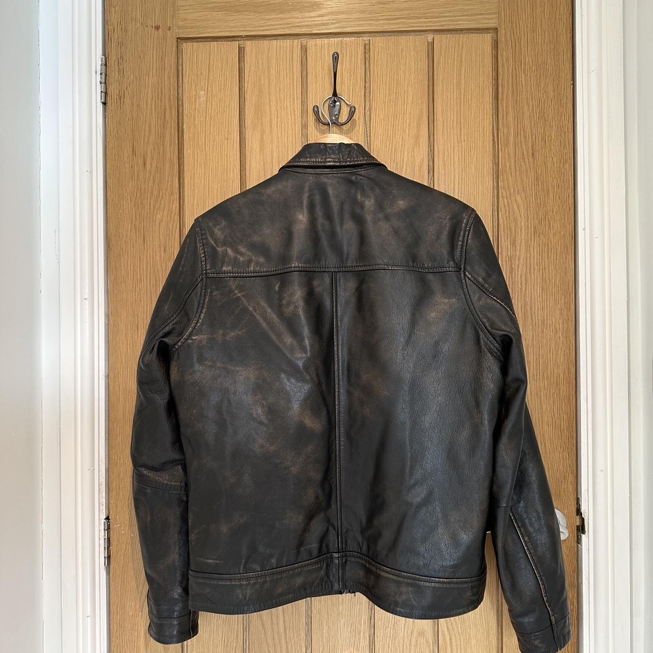 Genuine Leather Jacket with borg lining Worn... - Depop